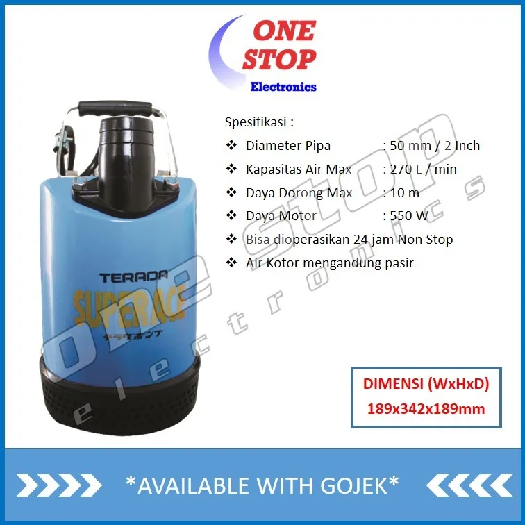 TERADA S-500N Pompa Air Celup 500 Watt | One Stop Electronic