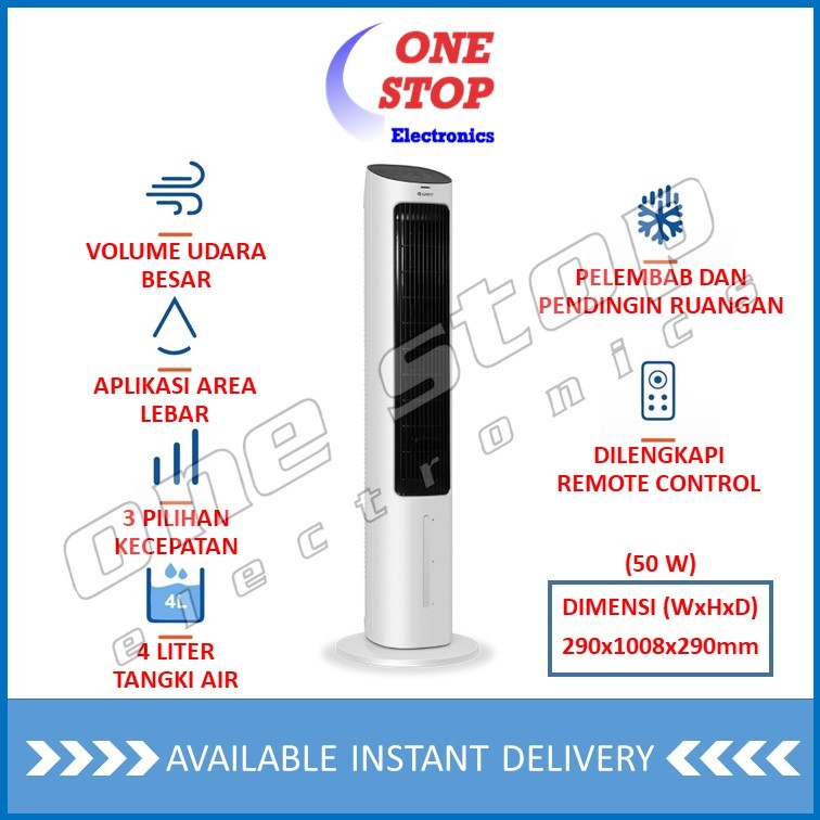 GREE GTA-ACOOL4 Tower Fan Air Cooler & Humidifier 4L – GREE PUTIH – One ...