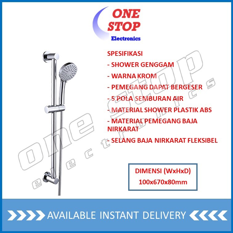 MODENA HS 1250 HLCR / HS1250HLCR Hand Shower w/ 5 Mode