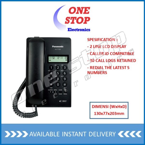 PANASONIC KX-T7703 CORDED PHONE – One Stop Electronic