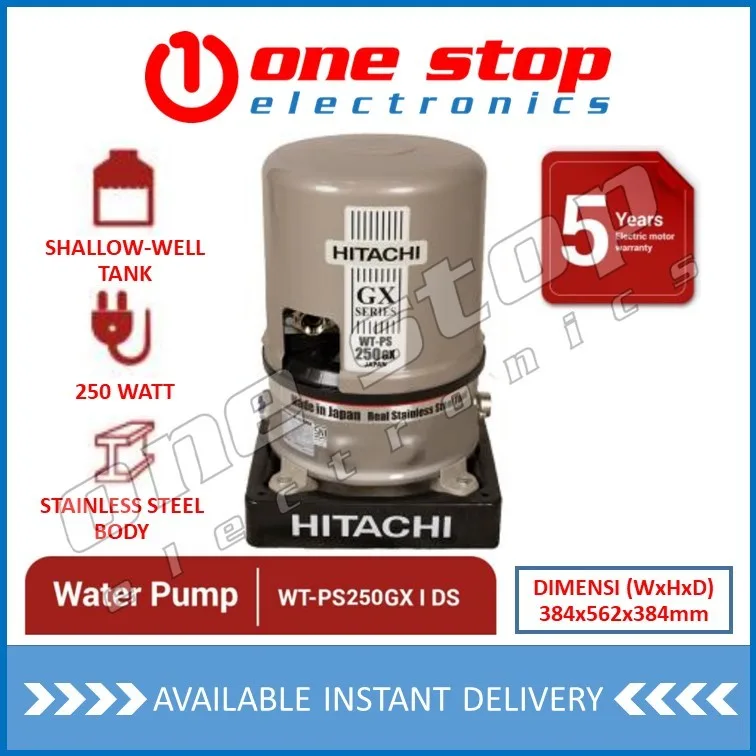 HITACHI WT-PS250GX Pompa Air Sumur Dangkal | One Stop Electronic