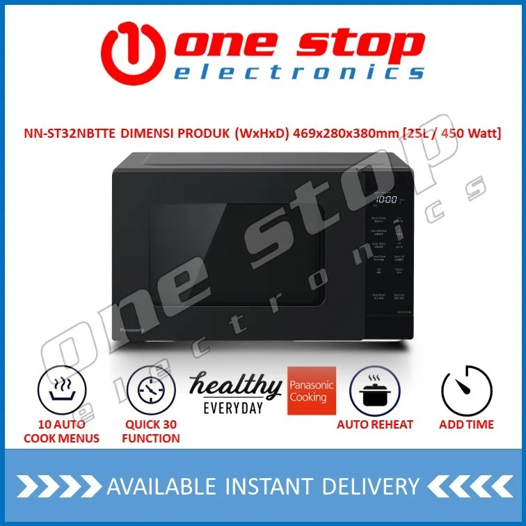 PANASONIC NN-ST32NBTTE / NNST32NBTTE Microwave Oven 25L 450Watt | One ...