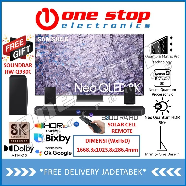 SAMSUNG 75QN800C Neo QLED 8K Smart TV 75 Inch QA75QN800CKXXD | One Stop ...
