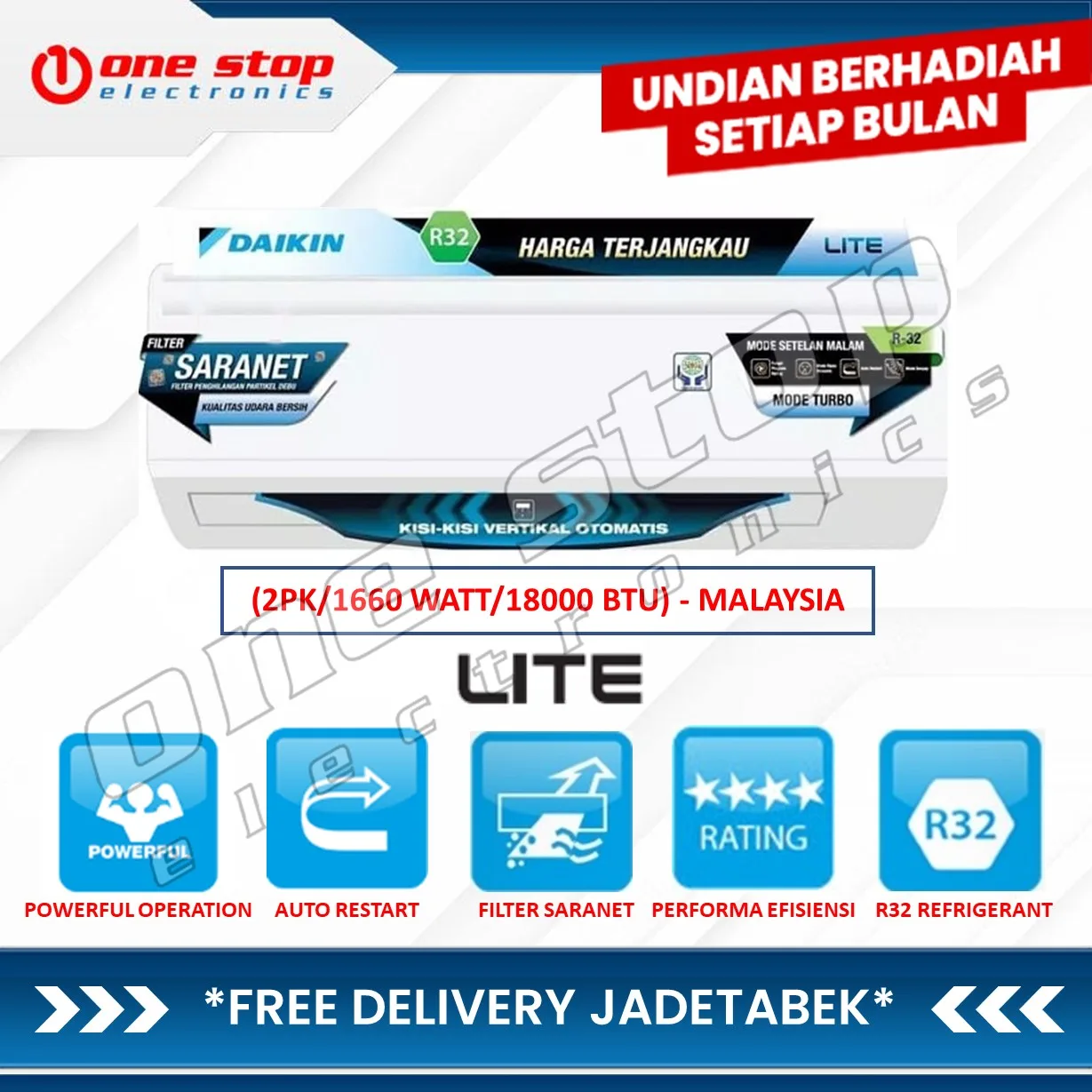 DAIKIN FTV50CXV14 AC standart Malaysia 2PK - STV50CXV RV50CXV14 | One Stop Electronic