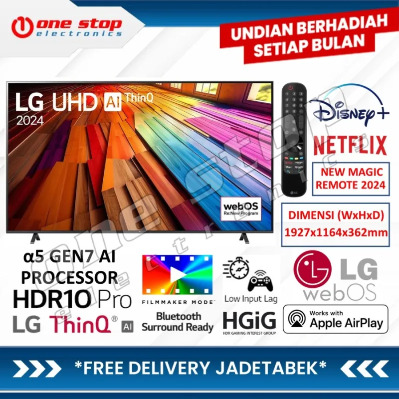 LG 86UT8050 / 86UT8050PSB 4K UHD Smart AI ThinQ TV 86 Inch | One Stop Electronic